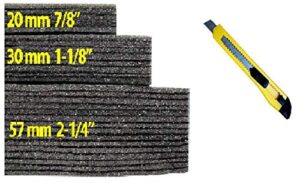 kaizen foam 2 feet x 1 feet, black with knife (57mm 2-1/4")