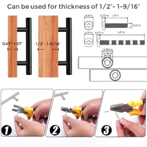 Ravinte 30 Pack 6 inch Cabinet Pulls Matte Black Stainless Steel Kitchen Drawer Pulls Cupboard Handles Cabinet Handles 3.75” Hole Center