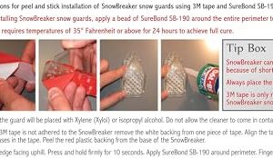 SnowBreaker Snow Guards 25 Pieces for Metal Roofs (Peel and Stick)