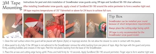 SnowBreaker Snow Guards 25 Pieces for Metal Roofs (Peel and Stick)