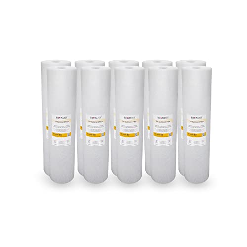 1, 5, or 10 Micron Variable Pack 20" x 4.5" BB Whole House Melt-Blown Polypropylene Sediment Water Filters Compatible with 20" BB Whole House Water Filter Systems (5 Micron, 10 Count)