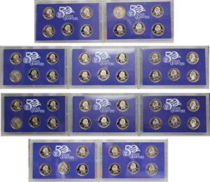 1999 s clad quarter proof set collection us mint proof