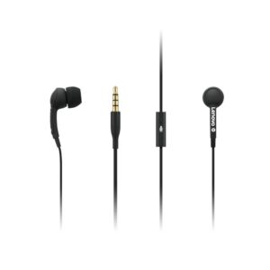 lenovo 100 in-ear headphone, wired, microphone, noise isolating, 3 ear cup sizes, windows, mac, android, gxd0s50936, black