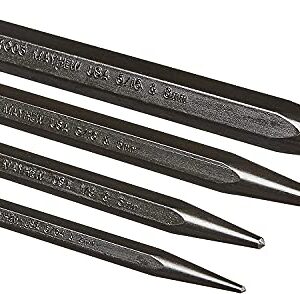 Mayhew Tools 62215 Center Punch, Black Oxide Finish, 4-Piece