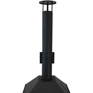 Sunnydaze 80-Inch Modern Black Steel Chiminea - High-Temperature Finish - 360-Degree Fire View