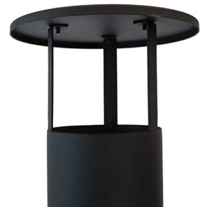 Sunnydaze 80-Inch Modern Black Steel Chiminea - High-Temperature Finish - 360-Degree Fire View