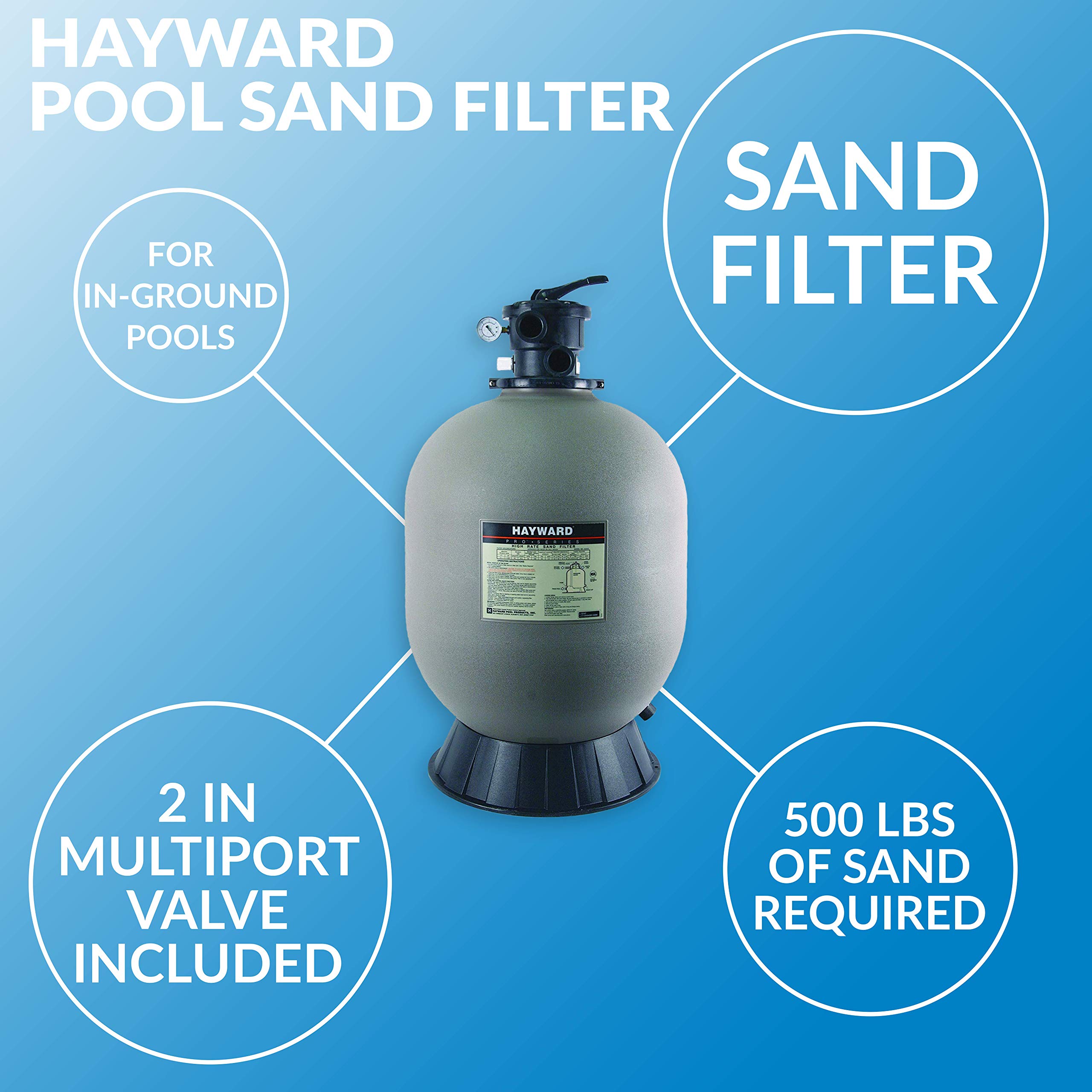 Hayward W3S310T2 Pool Sand Filter, 30 Inch, Tan