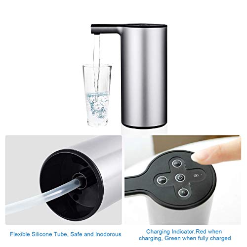 Auto Bottled Water Pump with Volume Control Wireless Water Dispenser Rechargeable Gallon Water Bottle Jug Dispenser Pump