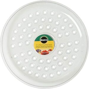 Miracle-Gro SMGCVSH10 10" Heavy Duty Plastic Saucer, Clear