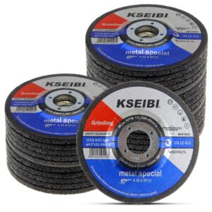 kseibi 651006 grinding wheels 25-pack, aluminum oxide discs for metal & stainless steel, 4-1/2" x 1/4" x 7/8", aggressive grinding for angle grinders, depressed center design