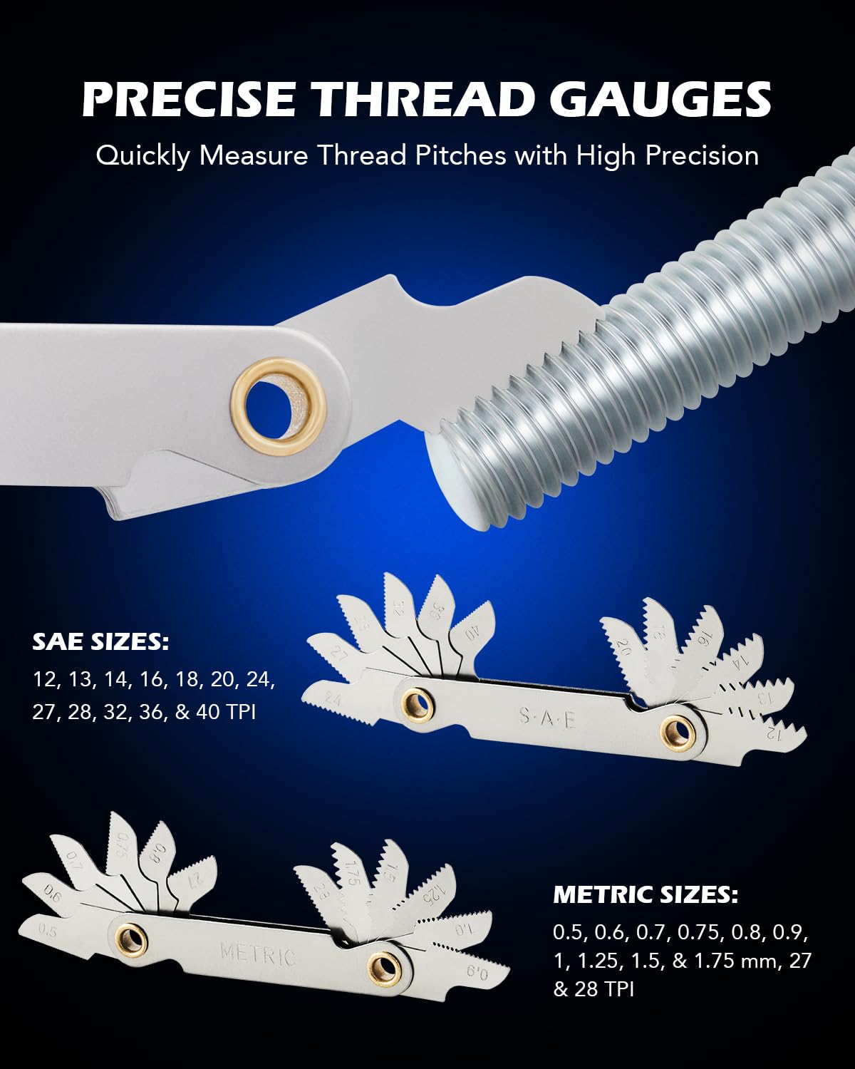 OMT SAE & Metric Tap and Die Set 80pcs | SAE Thread Types: NC, NF, NPT | Tap Die Set Metric SAE Standard for Cutting External and Internal Threads