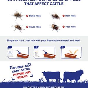 Champion USA JustiFLY Feedthrough Cattle Fly Control, 12 Pack | Non-Toxic Larvicide. Controls All Four Fly Species That Affect Cattle. Over 50 Million Head Treated