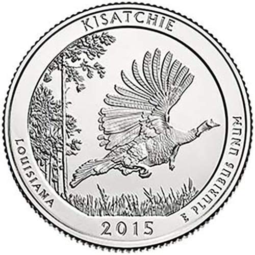 2015 P,D,S BU Kisatchie Louisiana National Park NP Quarter Choice Uncirculated US Mint 3 Coin Set