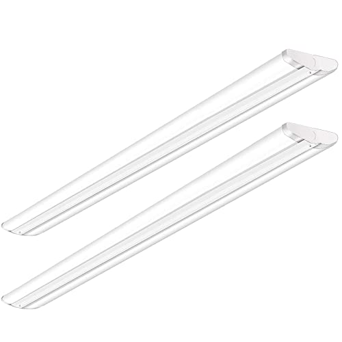 ANTLUX 110W 8FT LED Wraparound Ultra Slim Strip Lights, 12600LM, 5000K, 8 Foot LED Garage Shop Lights, Flush Mount Warehouse Office Ceiling Lighting Fixture, Fluorescent Tube Replacement, 2 Pack