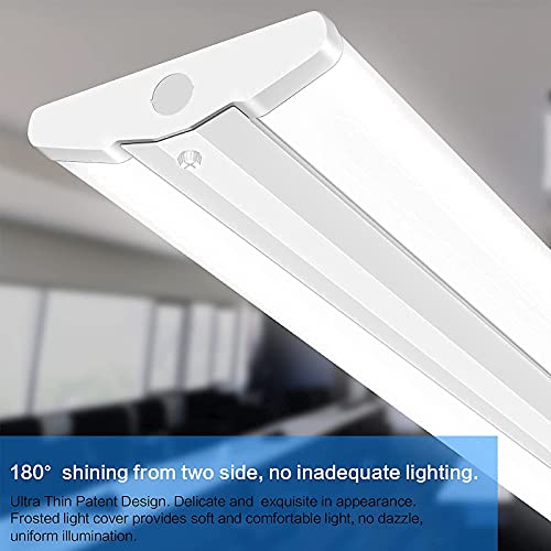 ANTLUX 110W 8FT LED Wraparound Ultra Slim Strip Lights, 12600LM, 5000K, 8 Foot LED Garage Shop Lights, Flush Mount Warehouse Office Ceiling Lighting Fixture, Fluorescent Tube Replacement, 2 Pack