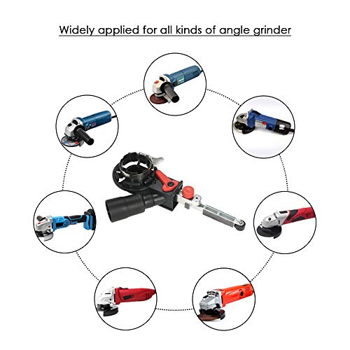 VISLONE Belt Sander Sanding Belt Adapter Multifunction Mini DIY Electric Angle Grinder Bandfile Belt Sander for 115mm 4.5" and 125mm 5" Spindle Sander with M14 Thread Spindle