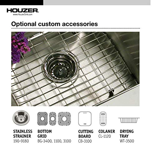 Houzer MGT-4120-C Kitchen Sink with Accessory Combo Pack, Stainless Steel