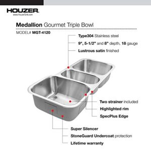 Houzer MGT-4120-C Kitchen Sink with Accessory Combo Pack, Stainless Steel