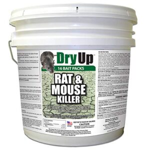 dry-up mouse and rat killer, 4oz mini bait bags (16-pack)