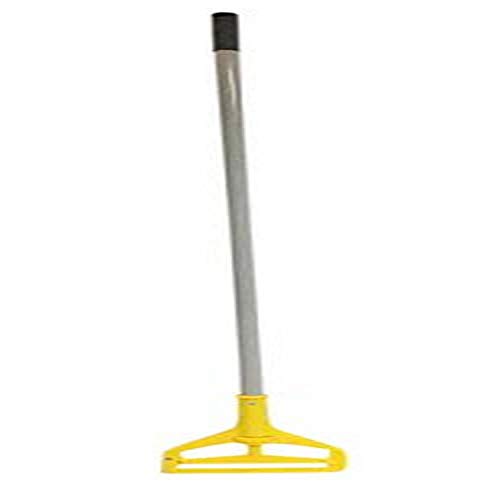 Restaurantware Clean 61 Inch Mop Handle, 1 Screw Clamp Commercial Mop Handle - Side-Release Design, Heavy-Duty, Gray Iron Mop Handle Replacement, For Efficient Cleaning, Mop Heads Sold Separately