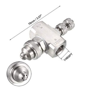 uxcell Air Atomizing Nozzle, 1/4BSPT Misting Low Pressure Wide Angle Spray Tip Nozzles