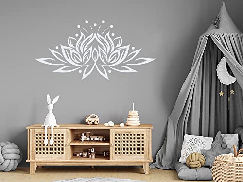 Lotus Flowers Wall Decal. Namaste Vinyl Sticker. Boho Decals. Mehndi Decal. Yoga Studio Wall Decor. Bohemian Bedroom Decor. Living Room Wall Art N22