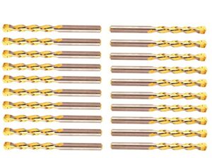 masonry drill bit set 1/8 in. carbide tip golden flute drill concrete stone bricks-20pcs