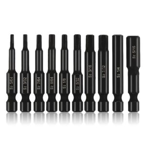 comoware allen wrench drill bit set - hex bits set, magnetic tips, quick release, 10 pieces