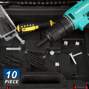 COMOWARE Allen Wrench Drill Bit Set - Hex Bits Set, Magnetic Tips, Quick Release, 10 Pieces