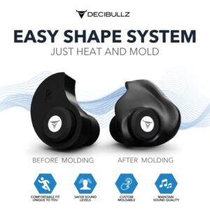 Decibullz Custom Molded High Fidelity Earplugs for Concerts, Musicians, and Noise Sensitivity