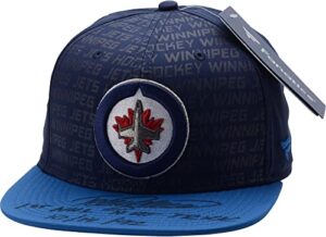 teemu selanne winnipeg jets autographed cap with "1st nhl hat trick 10/14/92" inscription - #8 of a limited edition of 8 - autographed nhl hats