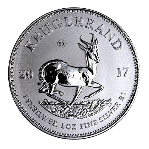 2017 1 Oz .999 Silver South Africa Krugerrand 50th 1 Rand BU