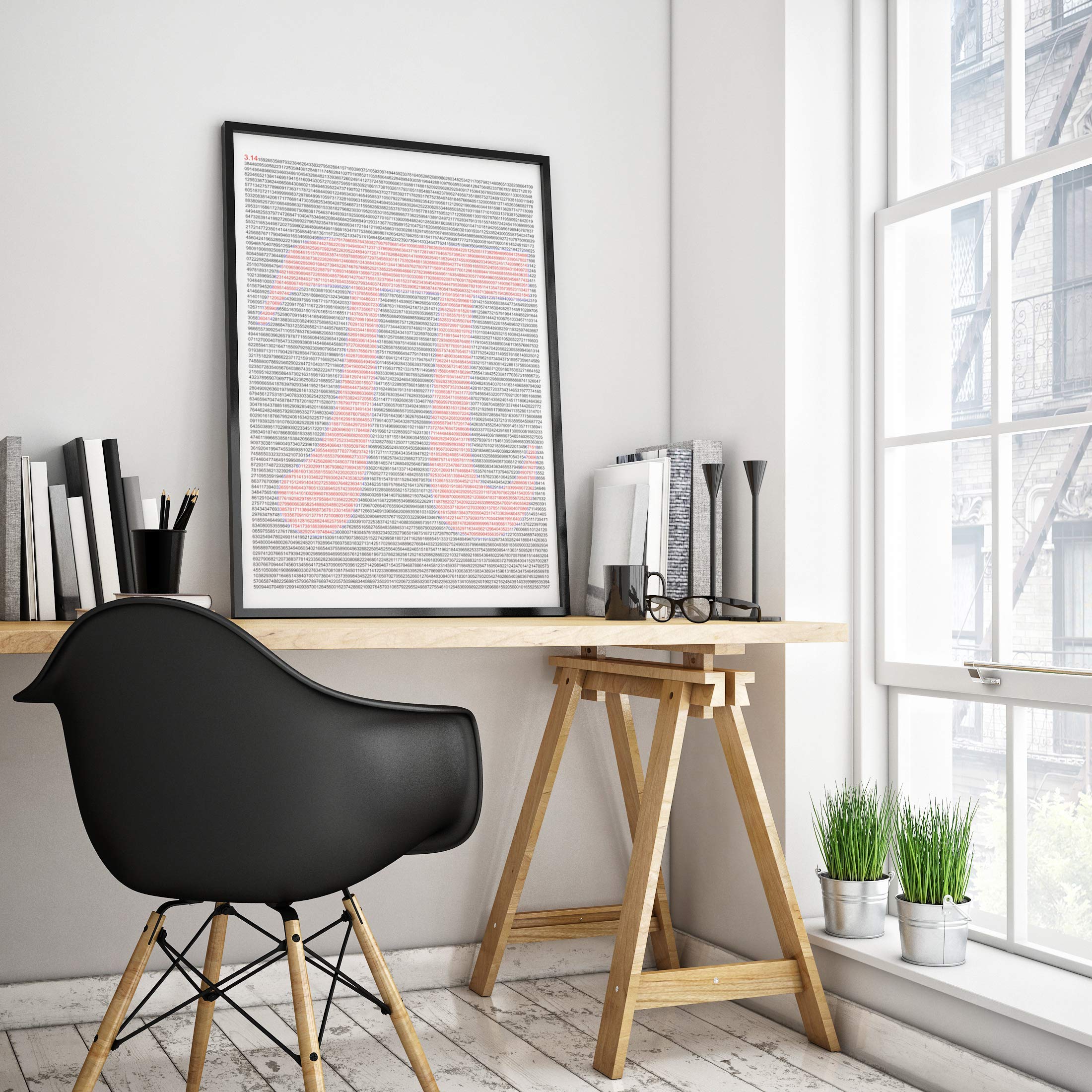 Pi Sign Poster Print First 10000 digits