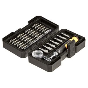 amazon basics precision ratcheting driver and bits set, 34-piece