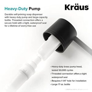 KRAUS Kitchen Soap and Lotion Dispenser in Matte Black, KSD-31MB