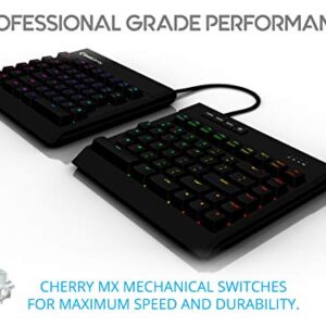 KINESIS USB GAMING Freestyle Edge RGB Split Mechanical Keyboard (MX Blue)