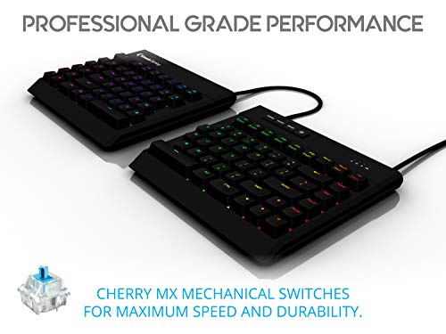 KINESIS USB GAMING Freestyle Edge RGB Split Mechanical Keyboard (MX Blue)