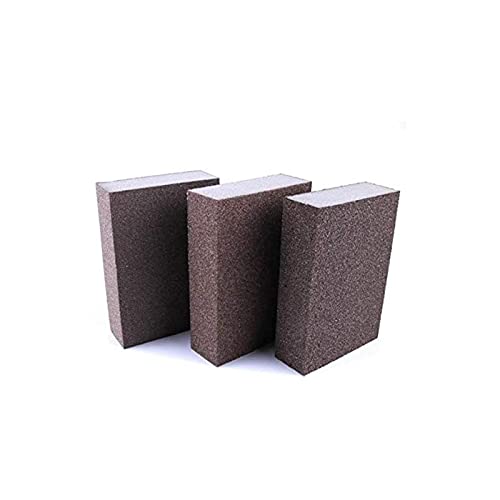 Liyafy Sponge Emery Cloth Sandpaper Blocks Buffing Diamond Polishing Pads Hand Sanding Tool 6pcs (220 Grit)