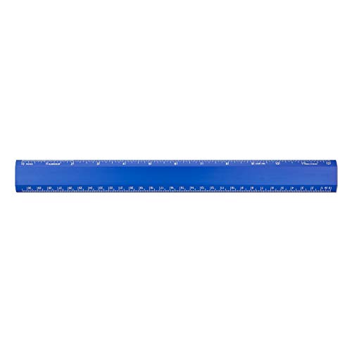 Alumicolor Aluminum Non-Slip Desk Ruler, 12IN, Blue