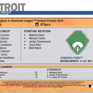 2019 Topps #491 Comerica Park Detroit Tigers Baseball Card