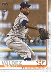 2019 topps #376 framber valdez houston astros rookie baseball card