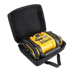 hermitshell hard travel case for dewalt dcc020ib 20v max inflator (case for inflator + battery pack, black)