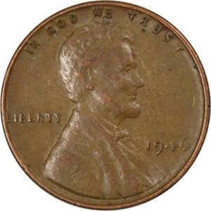 1946 lincoln wheat cent ag about good bronze penny 1c coin collectible