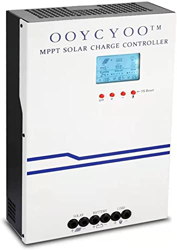 100 Amp MPPT Solar Charge Controller 24V 12V Auto, 100A Solar Panel Regulator Max Input Power 2500W, for AGM Sealed Gel Flooded Lithium Battery