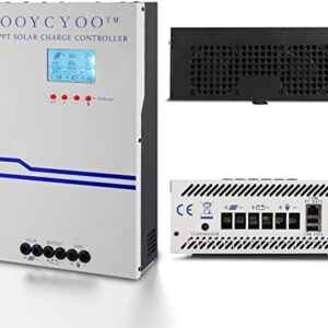 100 Amp MPPT Solar Charge Controller 24V 12V Auto, 100A Solar Panel Regulator Max Input Power 2500W, for AGM Sealed Gel Flooded Lithium Battery