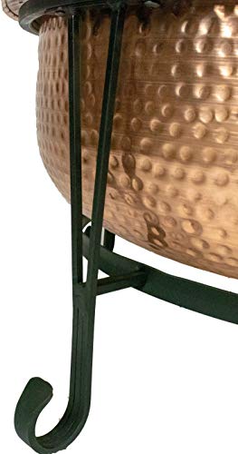 Global Outdoors 26" Genuine Copper Fire Pit with Screen, Cover and Safety Poker