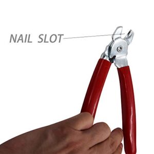 HARDK Hog Ring Pliers set Angled,300 Galvanized Hog Rings - Professional Upholstery Installation Kit