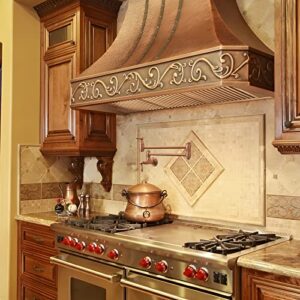 Copper Finish Wall-Mounted Pot Filler Faucet