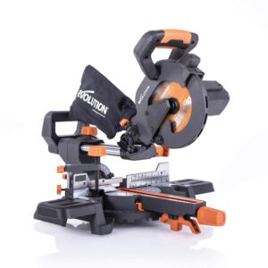 evolution power tools r185sms+ 7-1/4" multi-material compound sliding miter saw plus