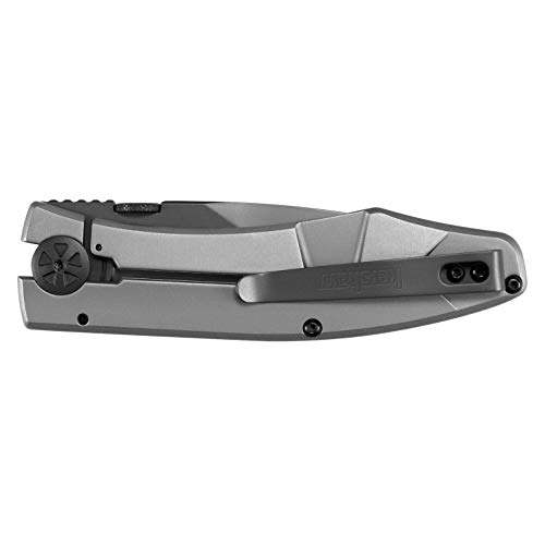 Kershaw Innuendo Pocketknife; 3.3 Inch Drop Point Stainless Steel Blade with Titanium Carbo-Nitride Coating, Manual Open, Frame Lock, Reversible Pocketclip, Perfect Every Day Carry (3440)